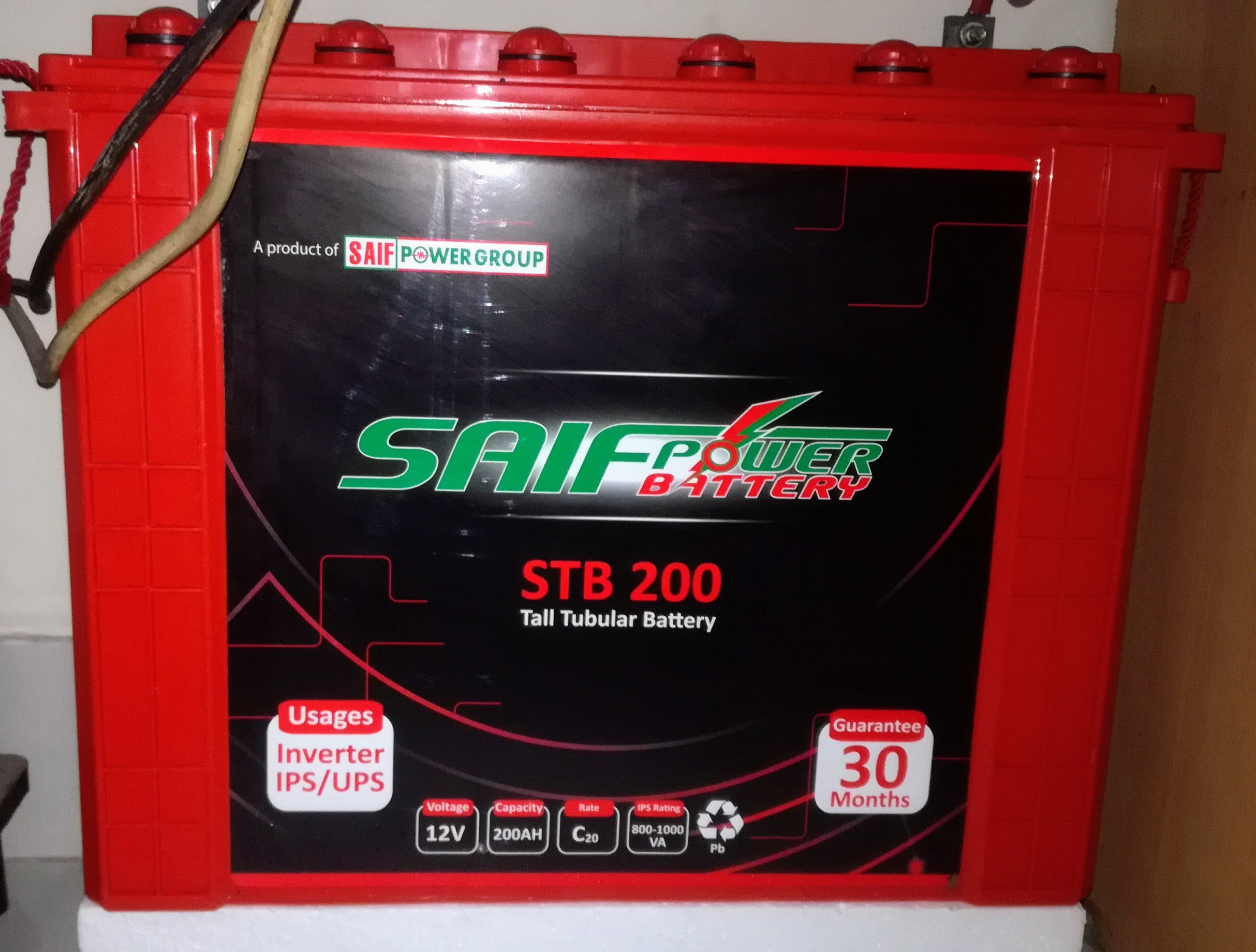 Saif Power STB 200 AH Tall Tubular Battery - TAHAESHOP | Online ...